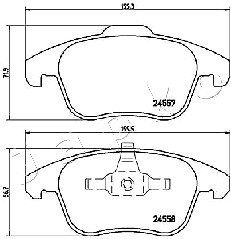 New Brake Pad Set, disc brake for CITROËN PEUGEOT:DS4,DS5,5008,C4 II ...