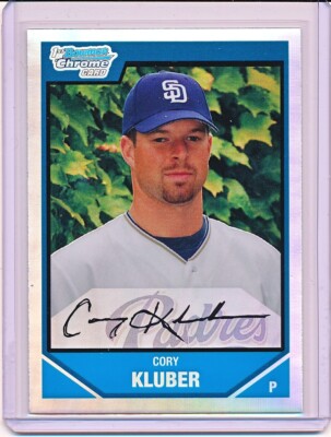 COREY KLUBER 2007 BOWMAN DRAFT CHROME REFRACTOR 1ST ROOKIE RC #BDPP29 ...