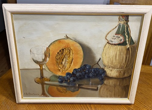 E. BELLANTONIO Still Life Oil Painting 16” x 13” | eBay