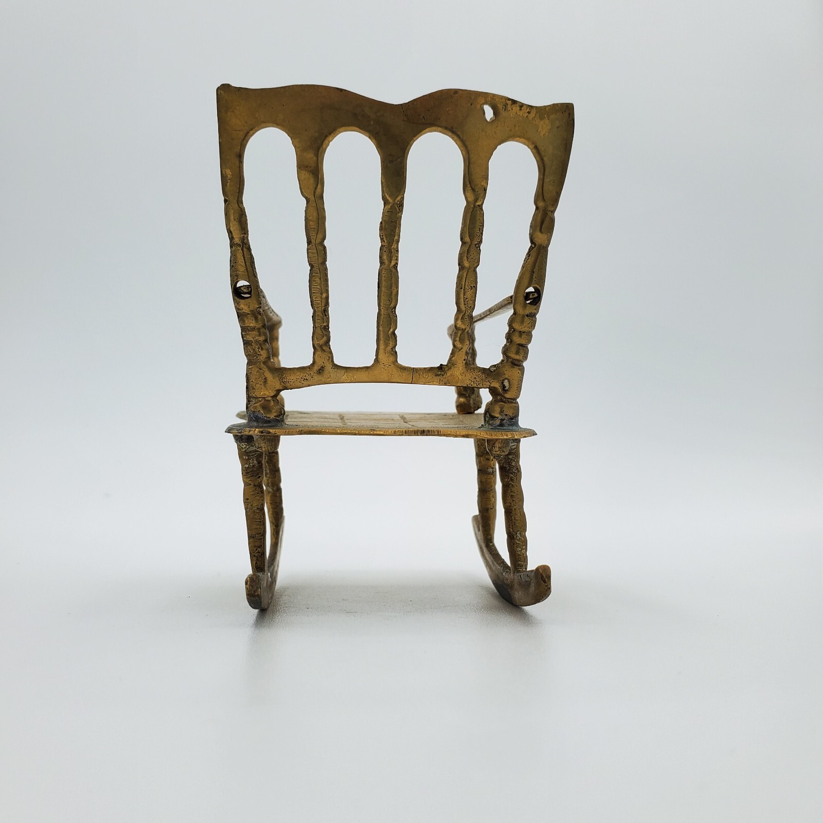 Original WW1 WWI German trench art rocking chair shell metal toy ...