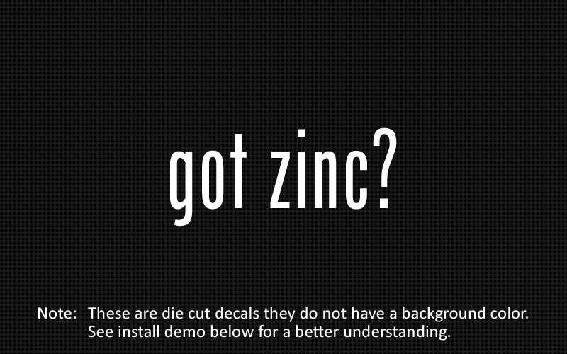 (2x) got zinc? Sticker Die Cut Decal vinyl | eBay