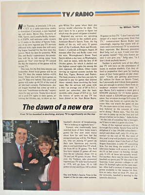 Byron Day & Leandra Reilly Sports Time Pay-TV MLB Vintage 1984 Mag ...