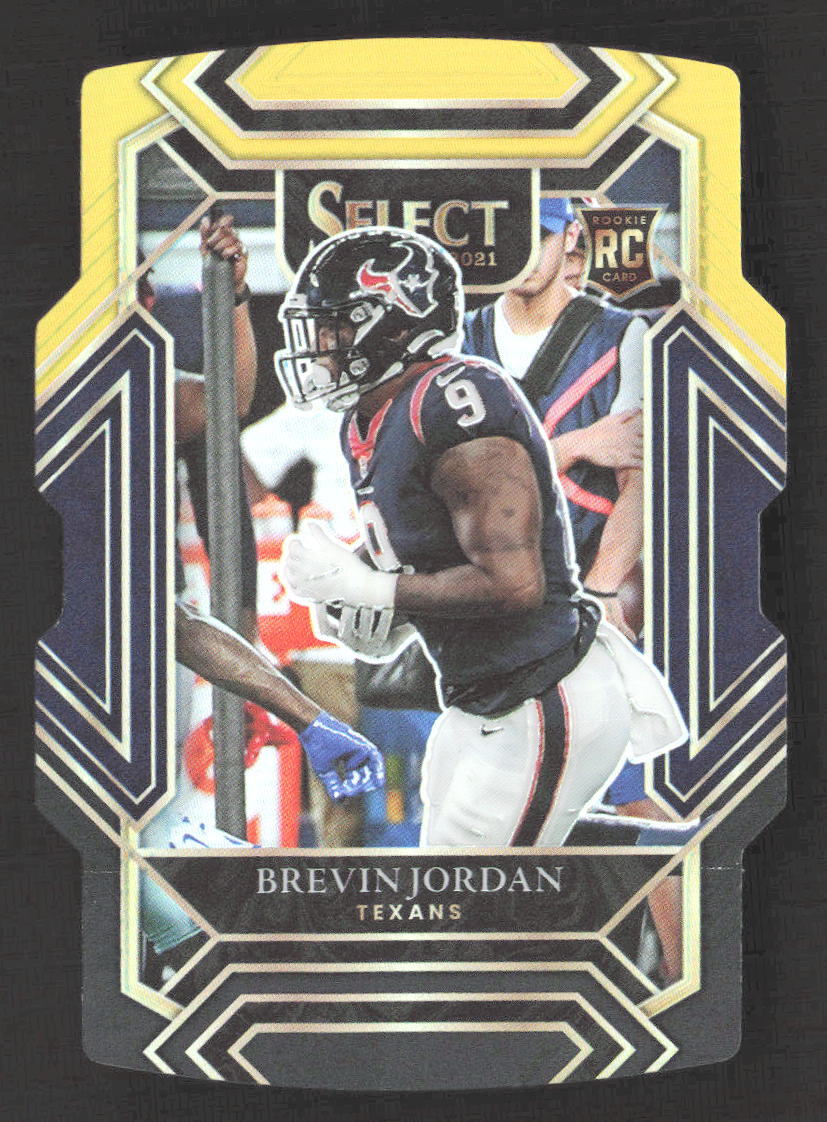 2021 Select Brevin Jordan #294 Club Level Black & Yellow Prizm Die-Cut ...