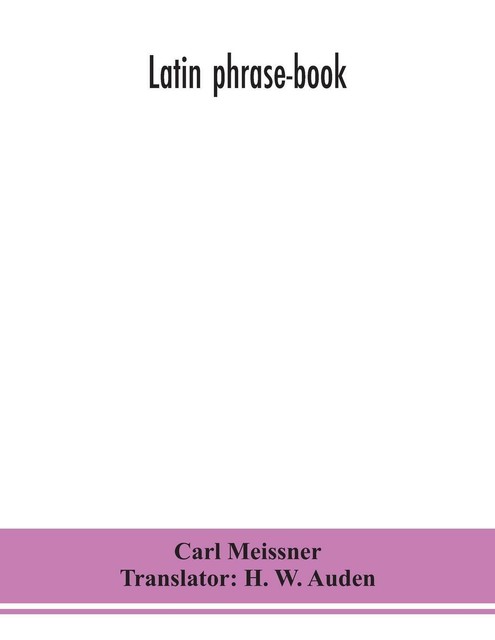 Latin Phrase-Book von Carl Meissner (2020, Taschenbuch) online kaufen ...
