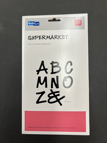 QuicKutz Alphabet Die All-in-One SUPERMARKET for Revolution Machine 4 x ...