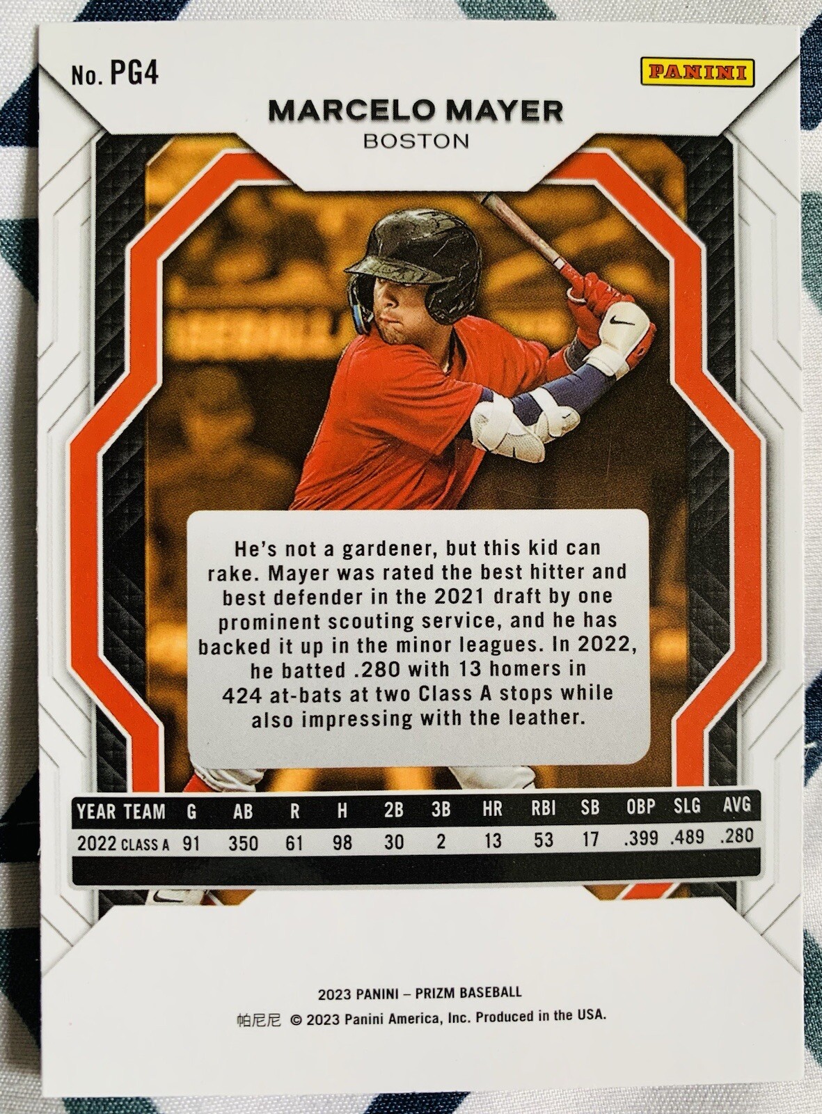 Marcelo Mayer Pot Of Gold 2023 Panini Prizm Boston Red Sox | eBay