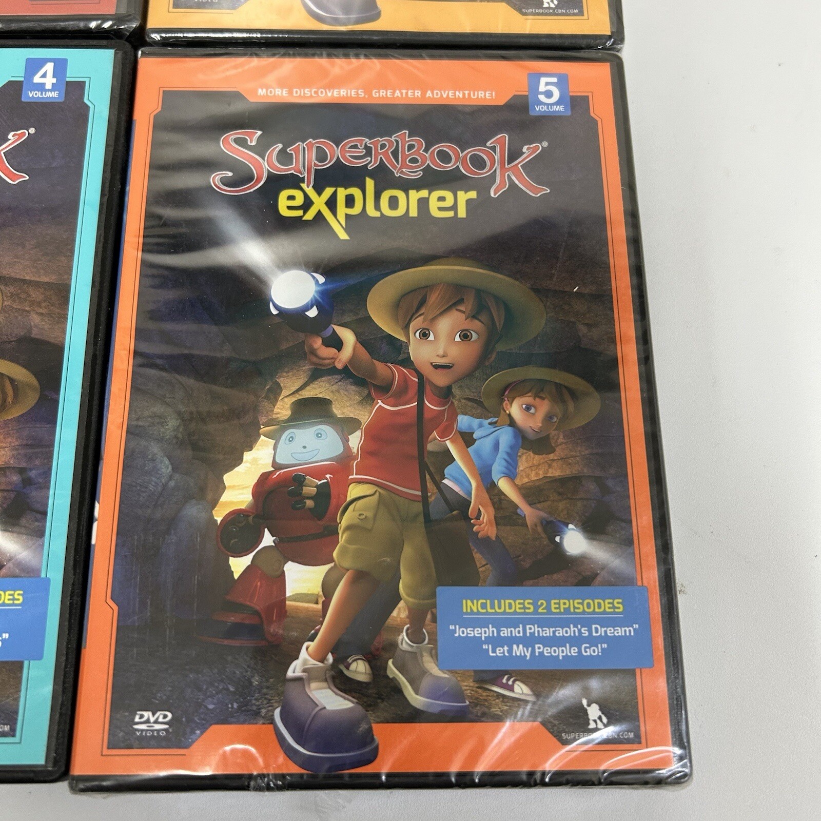 CBN Superbook Explorer DVDS Lot of 4 (8 Episodes) Vol 1 3 4 5 SEALED | eBay
