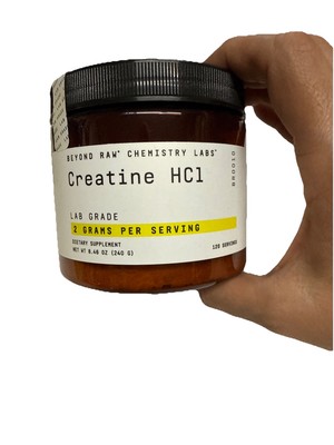 BEYOND RAW Chemistry Labs Creatine HCl Powder Muscle Performance 120 ...