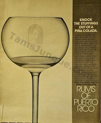 1985 Rums of Puerto Rico Alcohol Cocktails Vintage PRINT AD Collectible ...
