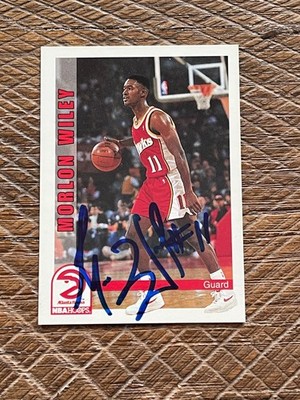1992-93 NBA Hoops Morlon Wiley signed autographed basketball card AUTO ...