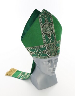 Green Bishop's Miter Mitre Vestment Verte Mitra Verde Grüne Mitra ...