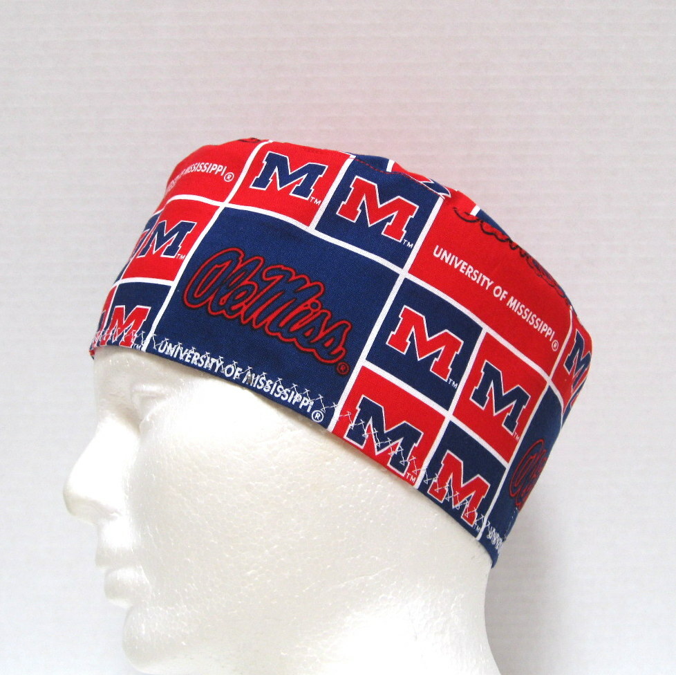 University of Mississippi Mens Scrub Cap, Surgical Skull Cap, One size ...