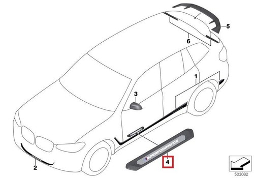 BMW Genuine X3 G01 X4 G02 F98 M Performance CARBON FRONT DOOR SILLS ...