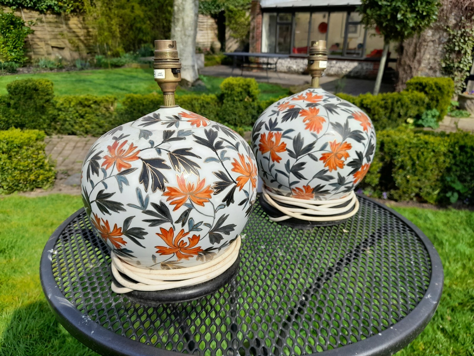 Pair of Table Lamps Vintage Carlos Remes Oriental Chinese Ginger Jar ...