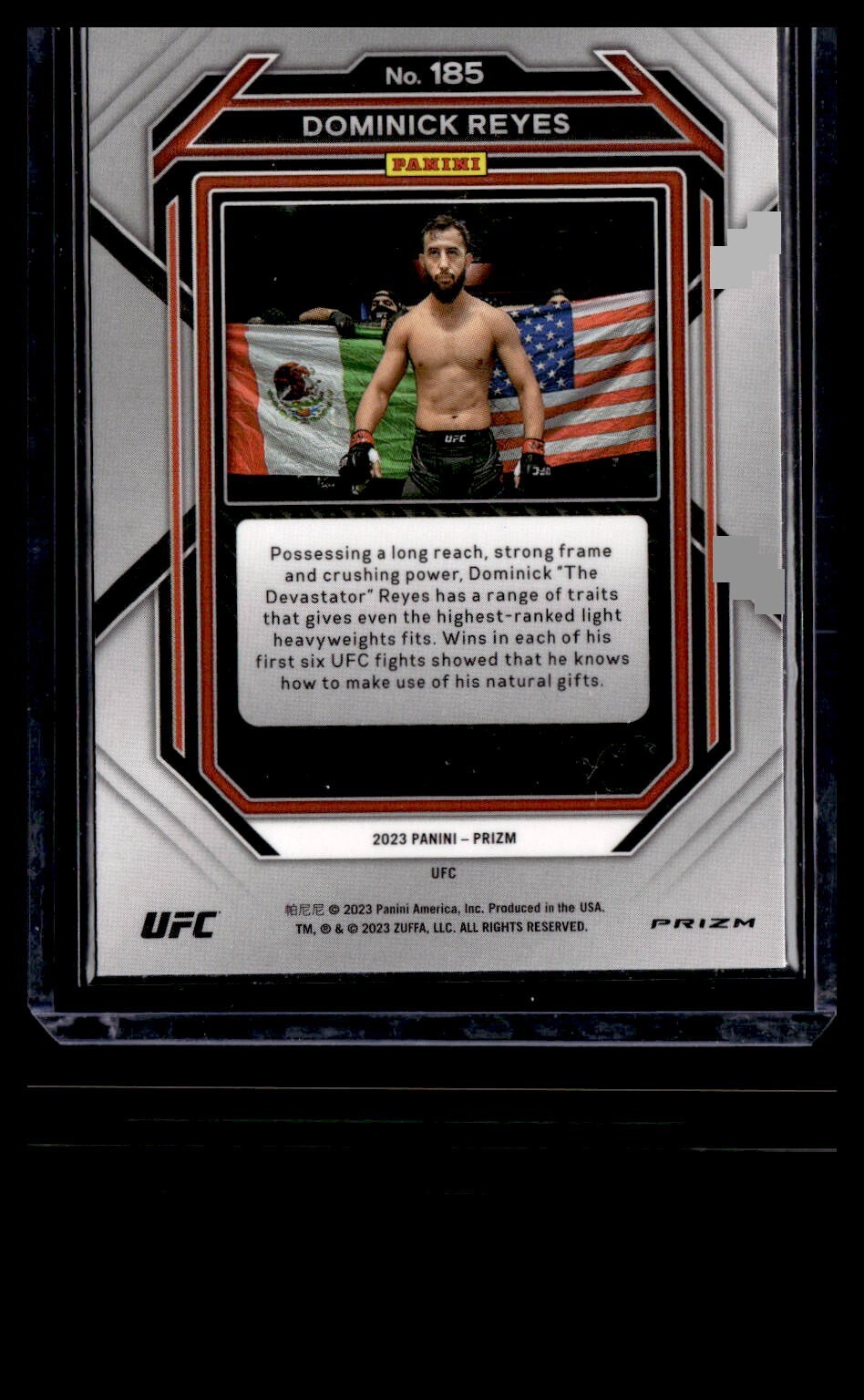 2023 Panini Prizm UFC - Ruby Wave Prizm #185 Dominick Reyes for sale ...
