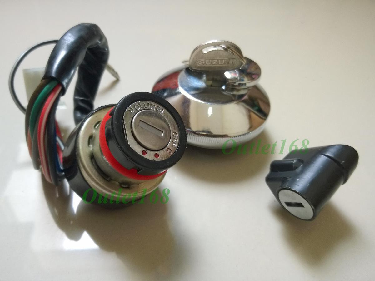 Suzuki GT100 A100 AS100 TS50 Ignition Light Switch Steer Lock Tank Cap ...