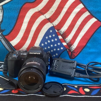 Olympus EVOLT E-500 8.0MP Digital SLR Camera - Black w/ 14-45mm Lens W ...