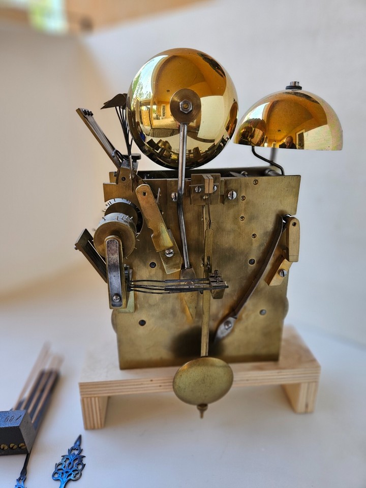 Triple fusee bracket clock movement on bells or gong | eBay