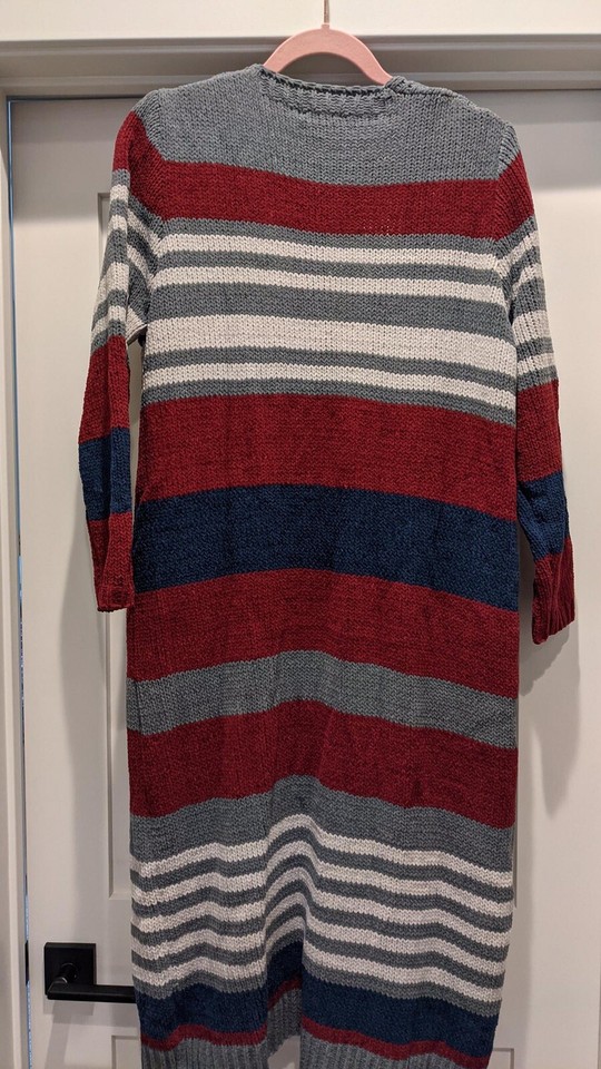 NWT Racheal Multi Color Open Front Cardigan Sweater Large | eBay