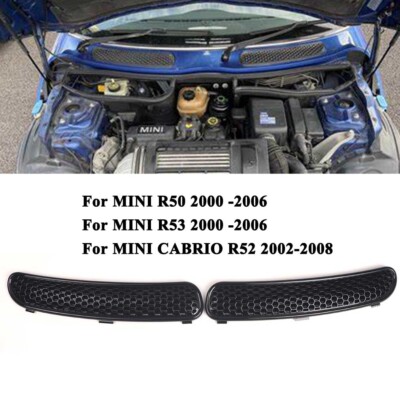 For 2001-2006 BMW Mini Cooper R50 R52 R53 Black Hood Vent Grille Pair ...