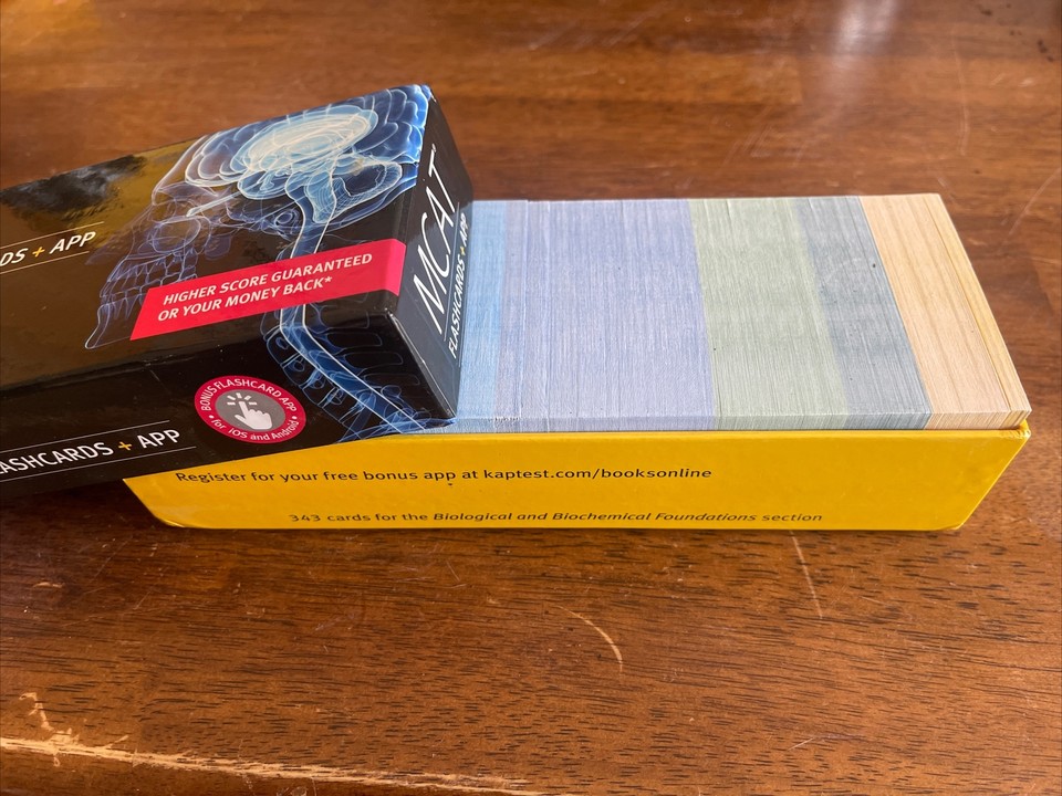 MCAT Flashcards 3rd edition Kaplan Box of 1000 Cards - Intact Set ...