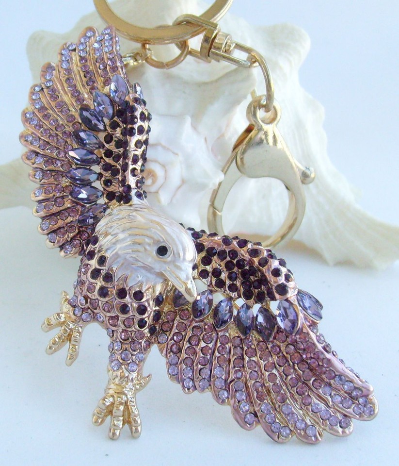 Unique Bird Eagle Keychain Pendant Rhinestone Crystal KP04717 | eBay