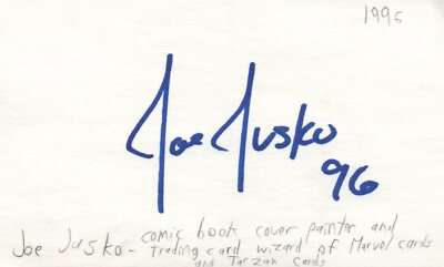 Joe Jusko Comic Book Cover Illustrator Card Wizard Autographed Signed ...