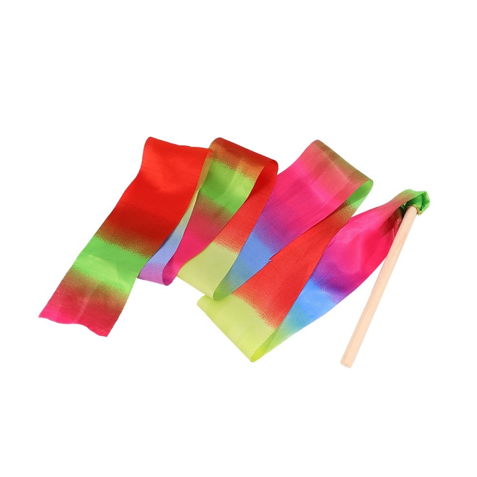 1Pc 2mx10cm Colorful Rhythmic Gymnastics Ribbon Dancing Gymnastics ...