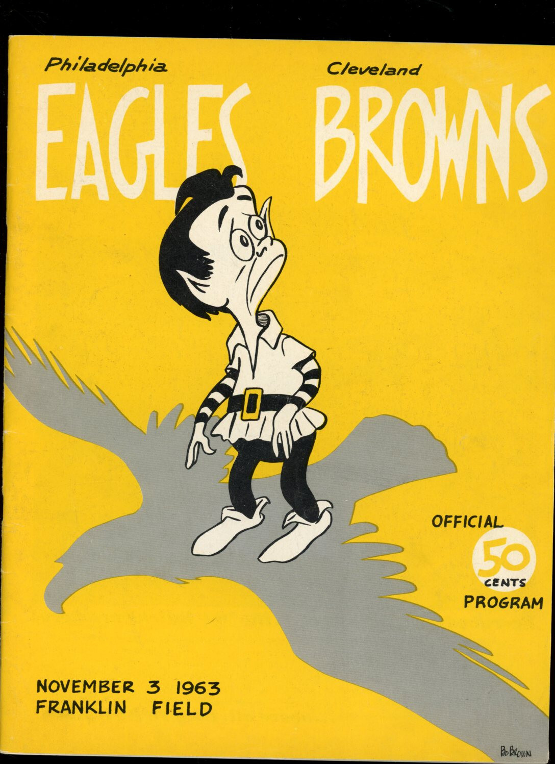 November 3, 1963 Cleveland Browns vs Philadelphia Eagles Program | eBay