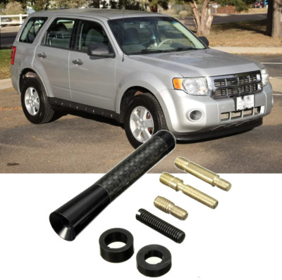 3" Carbon Fiber Black Short Antenna Mast Radio w/ screws For FORD ...