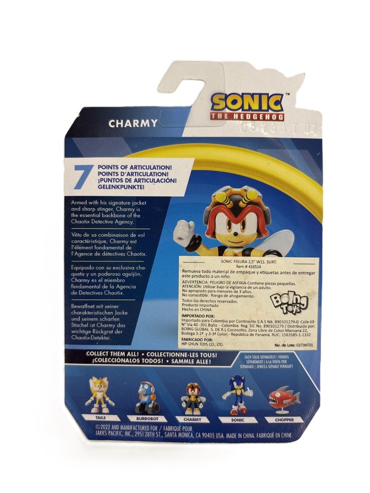 Charmy Action Figure Sonic the Hedgehog Jakks Pacific 2.5 inch New ...