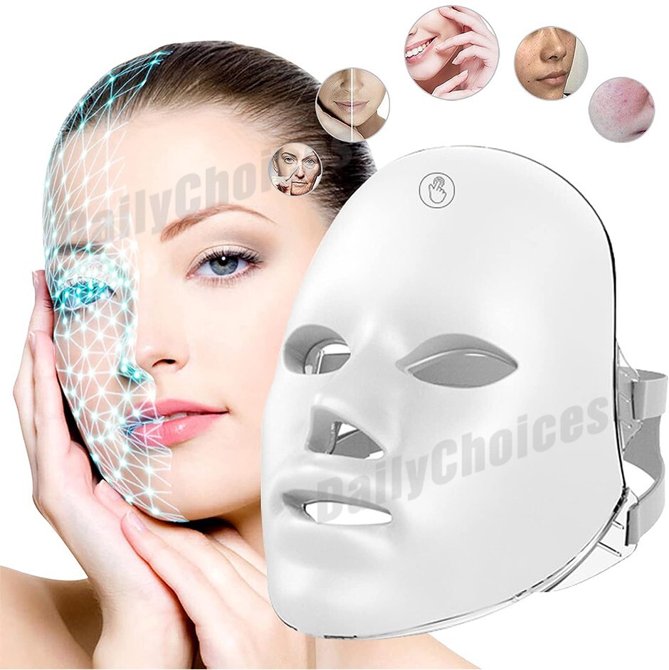 Face Beauty Phototherapy Mask with 7 Color Lights | eBay