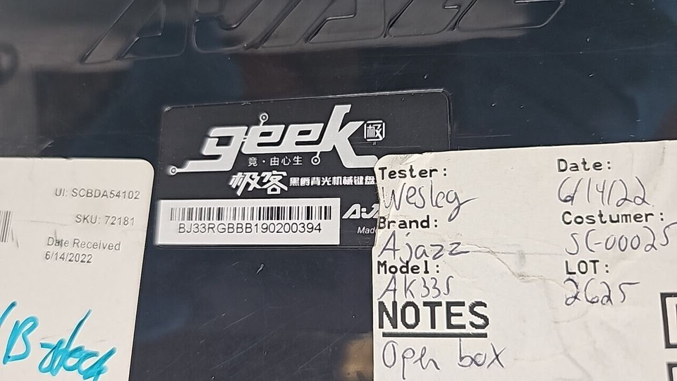 Ajazz Geek AK33 Wired Mechanical Keyboard Gaming LED Backlit for Laptop ...