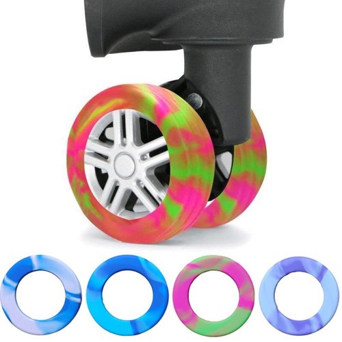 4 Pcs Reduce Noise Luggage Wheels Protector Trolley Case Casters Guard ...