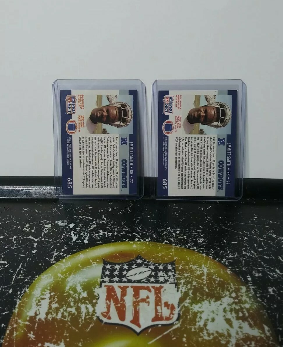 1990 NFL Pro Set Series II Lot Of 2 Emmitt Smith Rookie Cards #685 | eBay