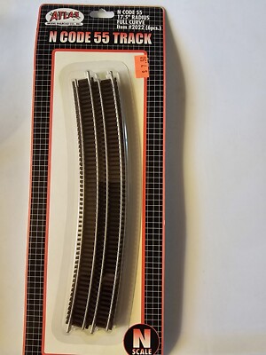 Atlas N Code 55 17.5" Radius Full Curve Section Track Item #2022 (6pcs ...