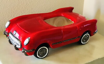 1953 RED CORVETTE - DISPLAY OR PLANTER 13”L x 7”W x 4”H - VINTAGE | eBay