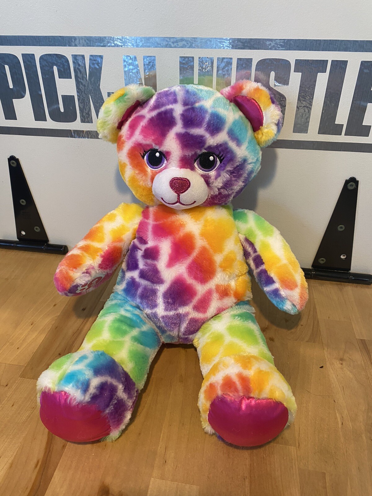 Build A Bear Lisa Frank Giraffe Rainbow Cat Plush Stuffed 17" Animal ...