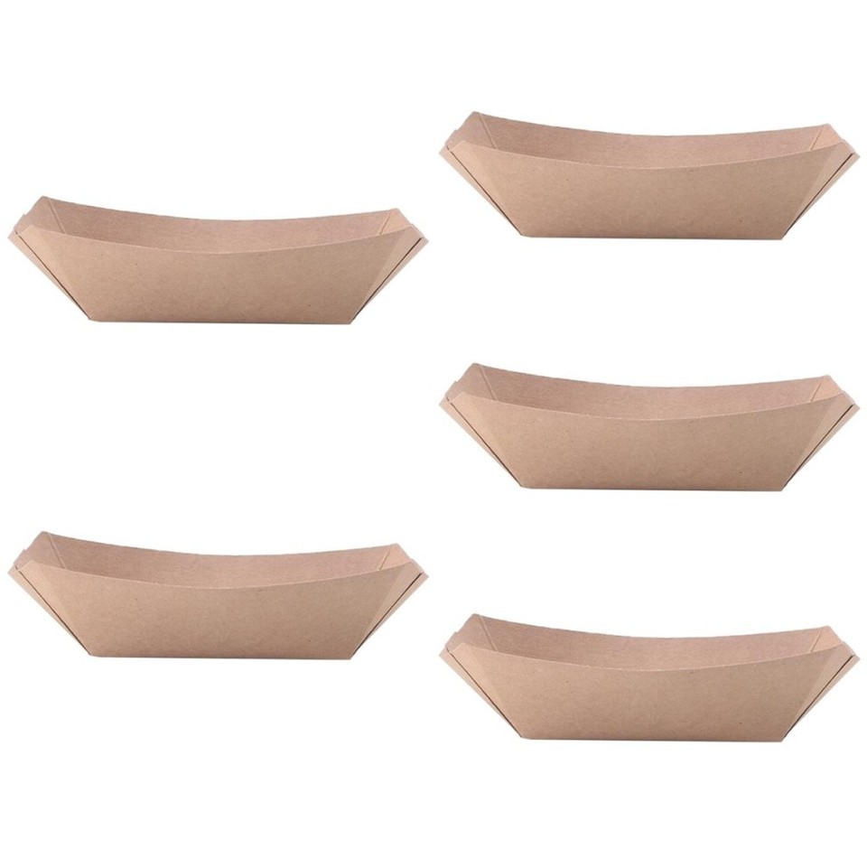 Set of 5 Meal Prep Containers Food Boxes for Parties Paper Takeout ...