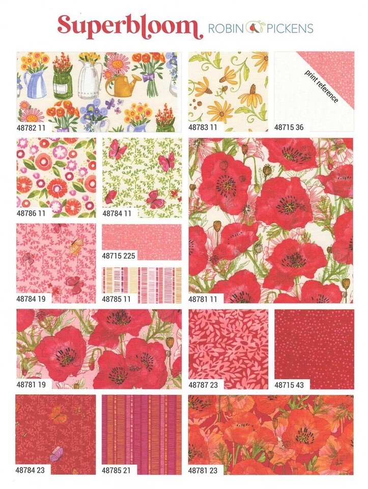 Superbloom Moda Layer Cake, 42 -10" precut fabric quilt squares by Robin Pickens | eBay