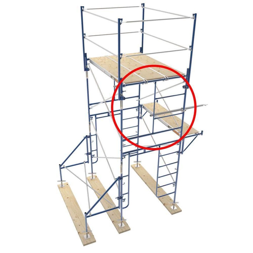 MetalTech Scaffolding Frame 5' x 5' Weather Resistant Stackable Steel ...