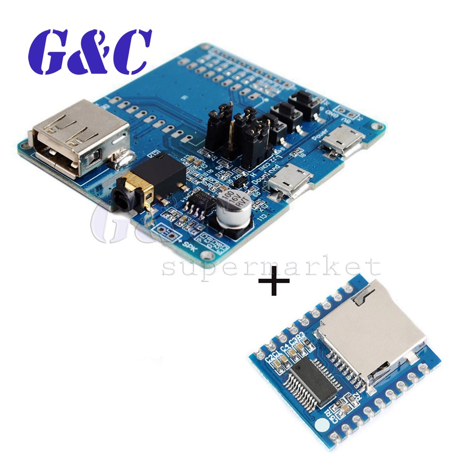New Serial Port Module Voice Module MCU IO Control SD/Tf MP3 Audio ...