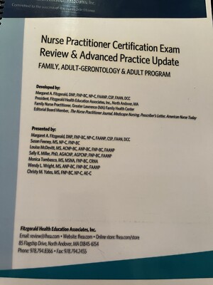 Fitzgerald Nurse Practitioner Certification Exam Review Book-Family ...
