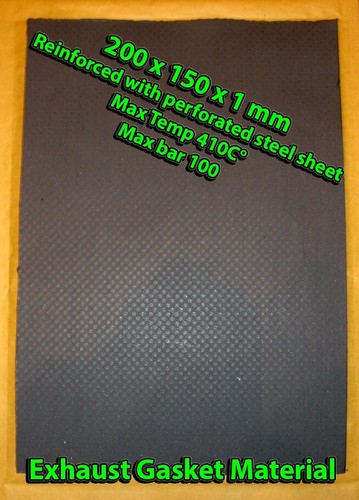 Exhaust Gasket Material Sheet 20x15cm 1.0mm thick Reinforced with ...