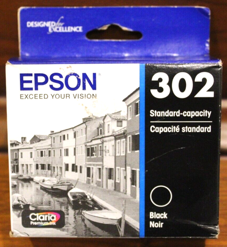 Epson 302 Standard Capacity Ink Cartridge - Black - Exp. 12/23 or later ...
