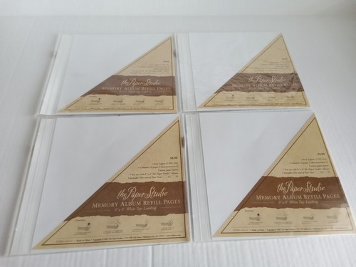 The Paper Studio Scrapbook Memory Album Refill Pages 8 X 8 White 4 ...