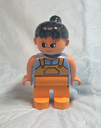 LEGO DUPLO WOMAN FEMALE CONSTRUCTION WORKER FIGURE VINTAGE | eBay