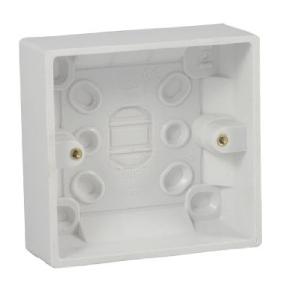Single Wall Light Switch & 25mm Back Box Pattress 1 Gang 2 Way Switch ...