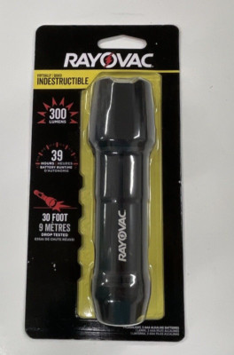 Rayovac Virtually Indestructible Flashlight 300 Lumens 30 Ft Drop 39 HR ...