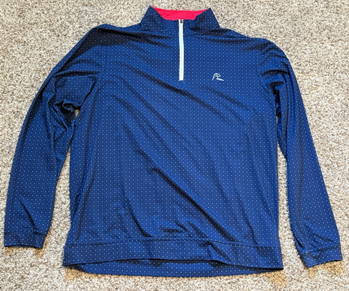 Rhoback Golf q-zip - The Stateside - Mens Size LARGE - Navy w/ Polka ...